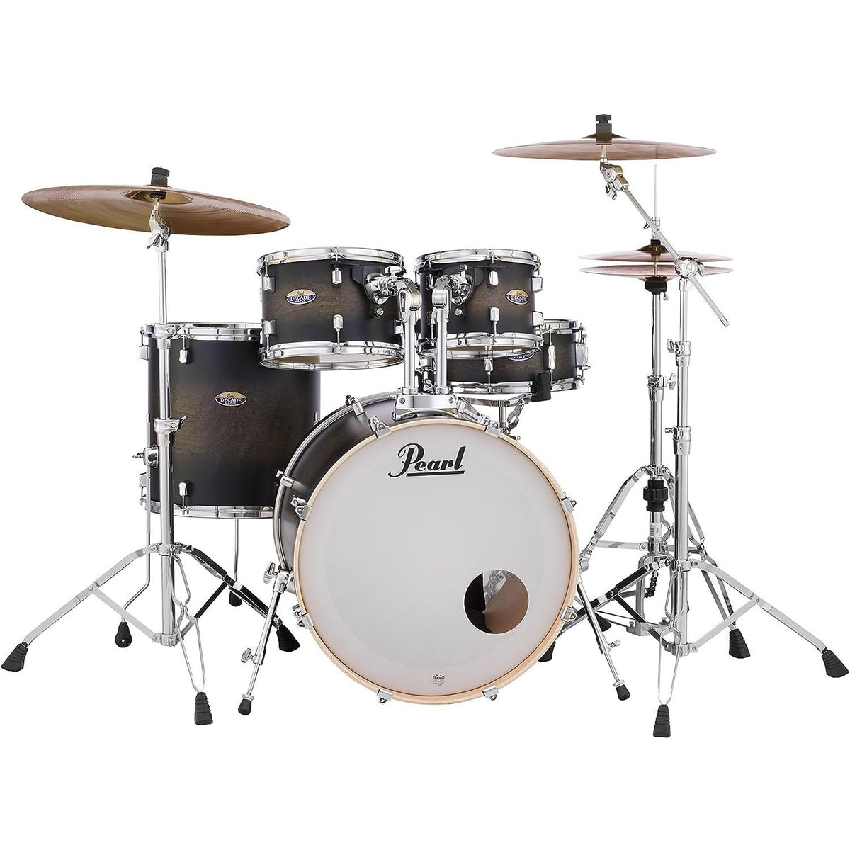 Pearl Decade Maple 5-Piece Shell Pack - Satin Black Burst (DMP925SP/C2 ...