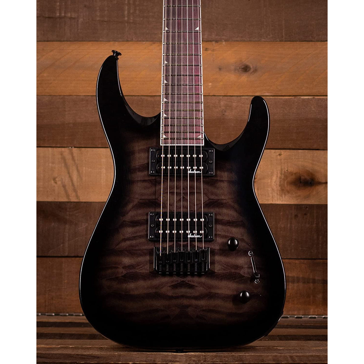 Jackson JS Series Dinky Arch Top 7-String JS22Q-7 DKA HT, Amaranth Fin ...