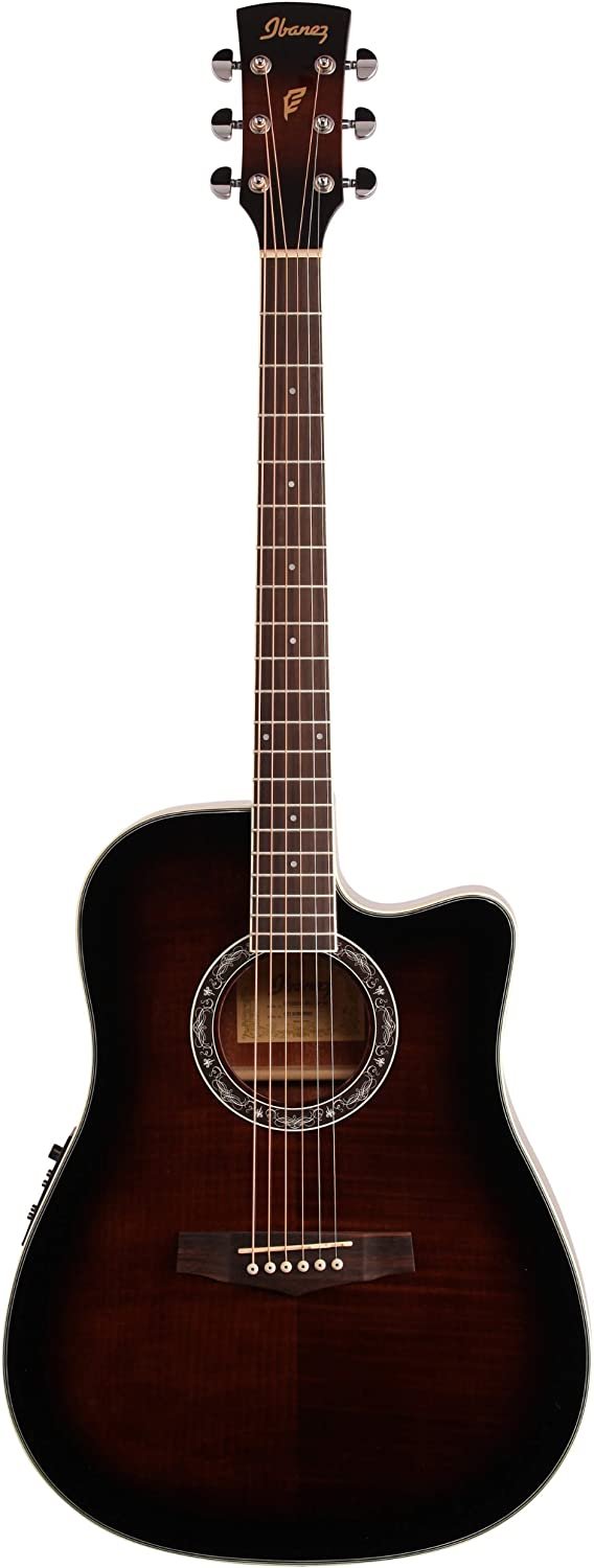 Ibanez Performance PF28ECE Dreadnought Cutaway Acoustic-Electric Guita ...